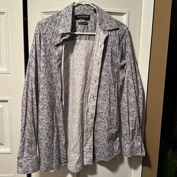 Nick Graham | Shirts | Nick Graham Paisley Pattern Dress Shirt Modern ...